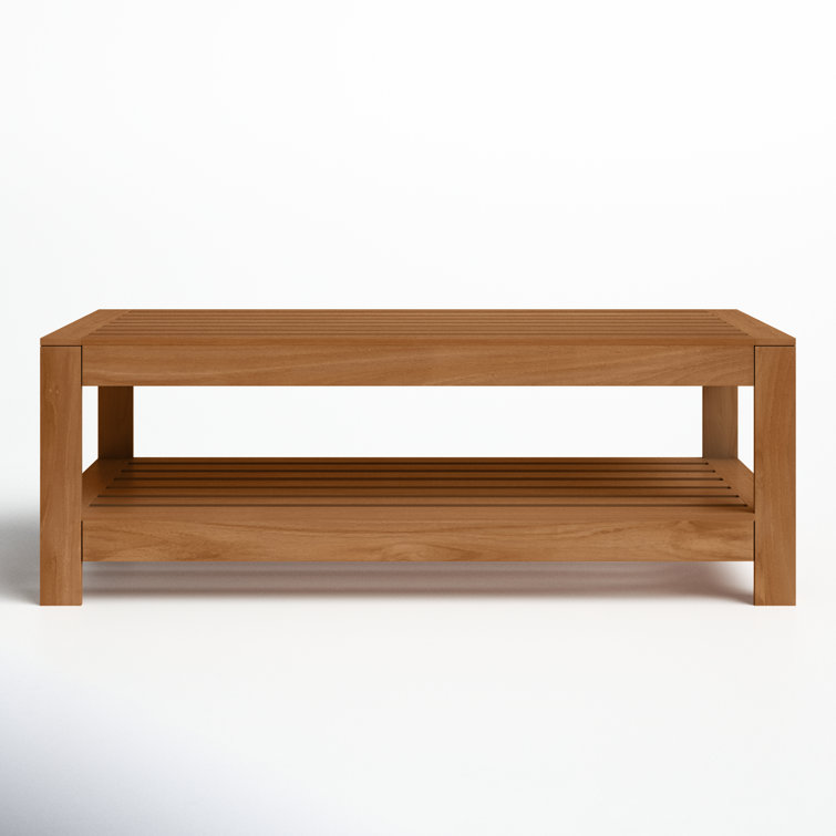 Birch Lane™ Bogota Rectangular Teak Outdoor Coffee Table & Reviews | Wayfair